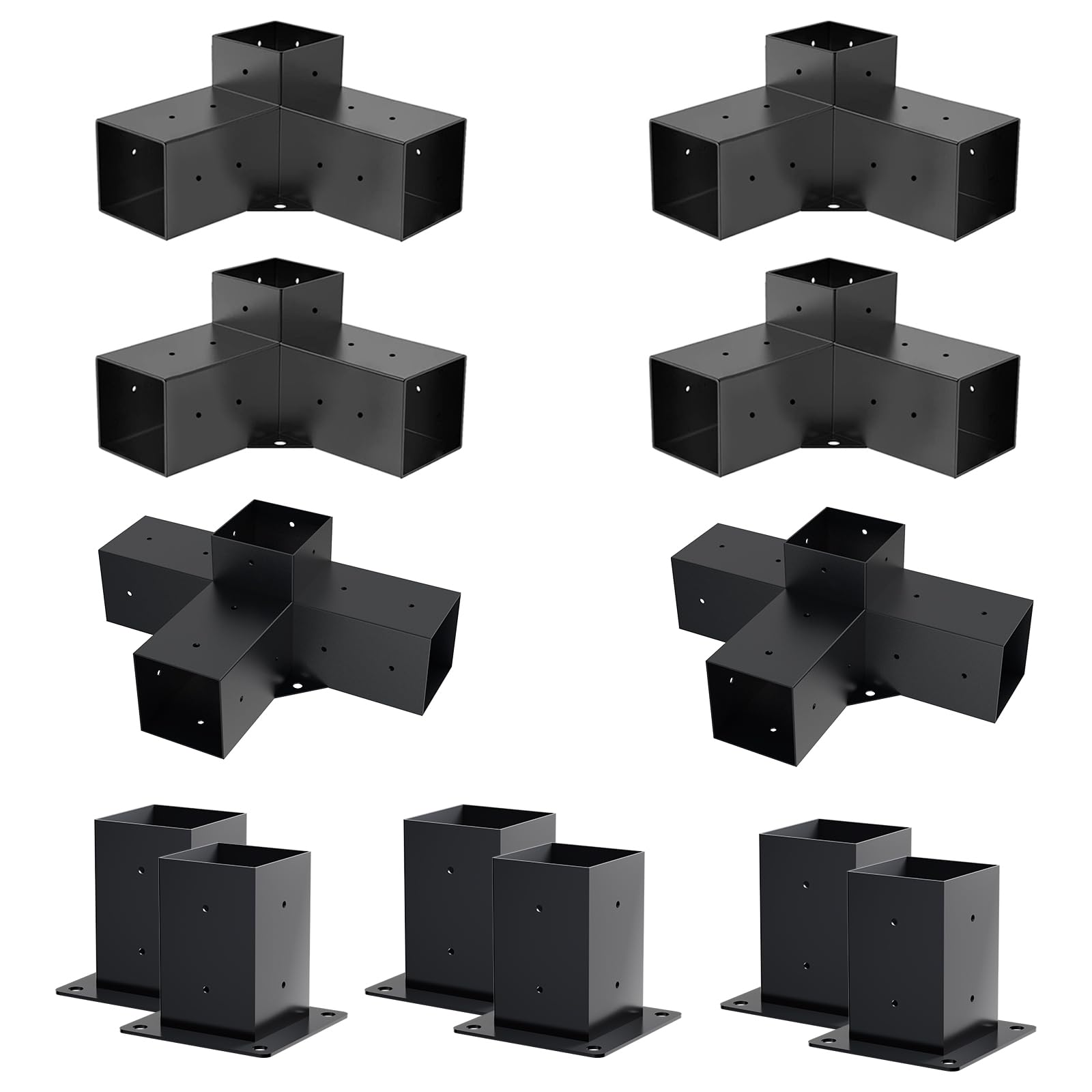 Grehitk Pergola Kit, Pergola Brackets 3-Way Brackets and 4-Way Brackets ...