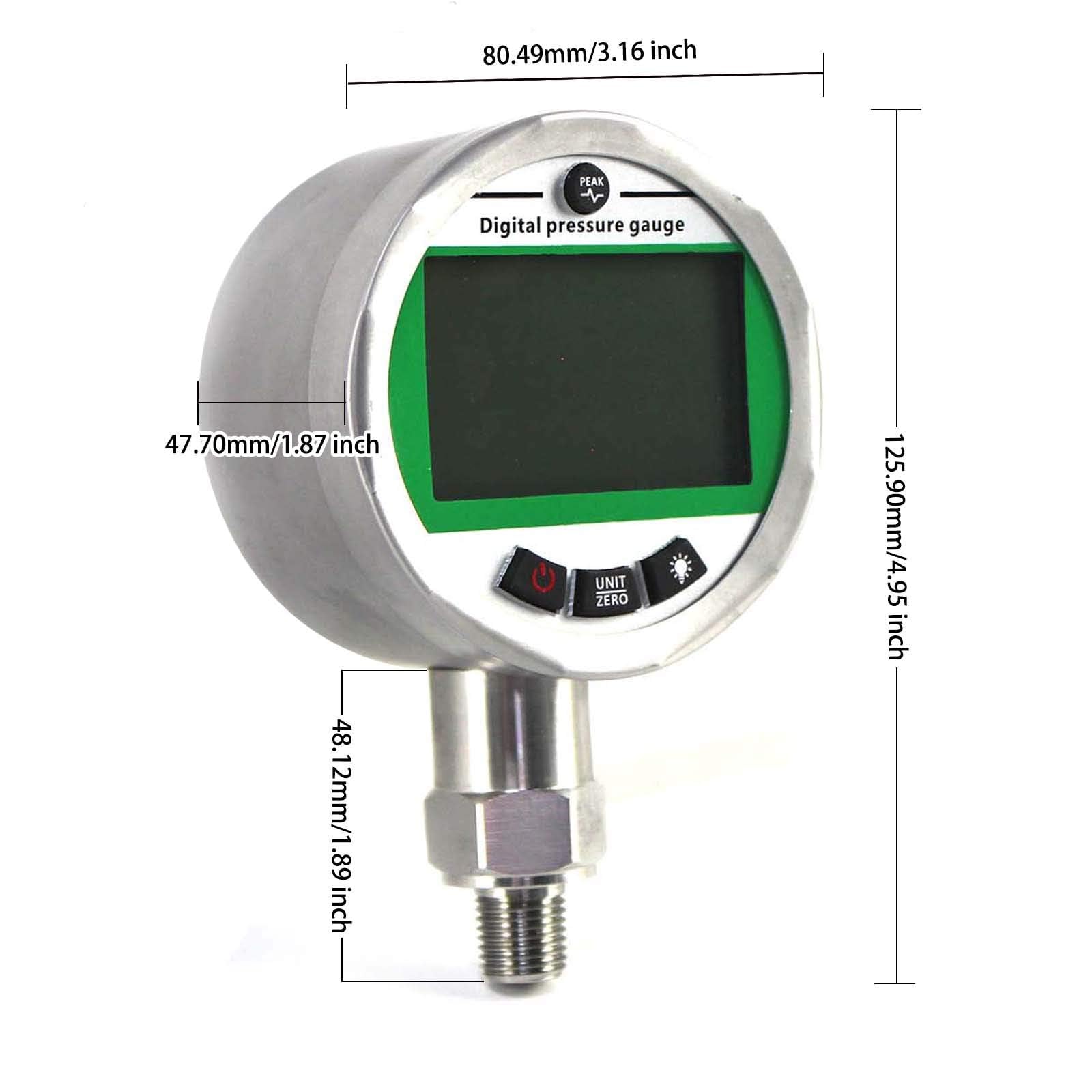 Mua Digital Pressure Gauge Kit with 2 80MPA/12000PSI Pressure Gauges 3 ...