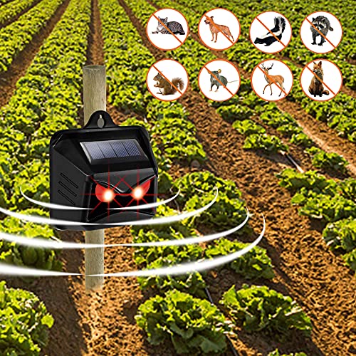 Phosooy Solar Powered Animal Repeller, Predator Eye Animal Deterrent ...