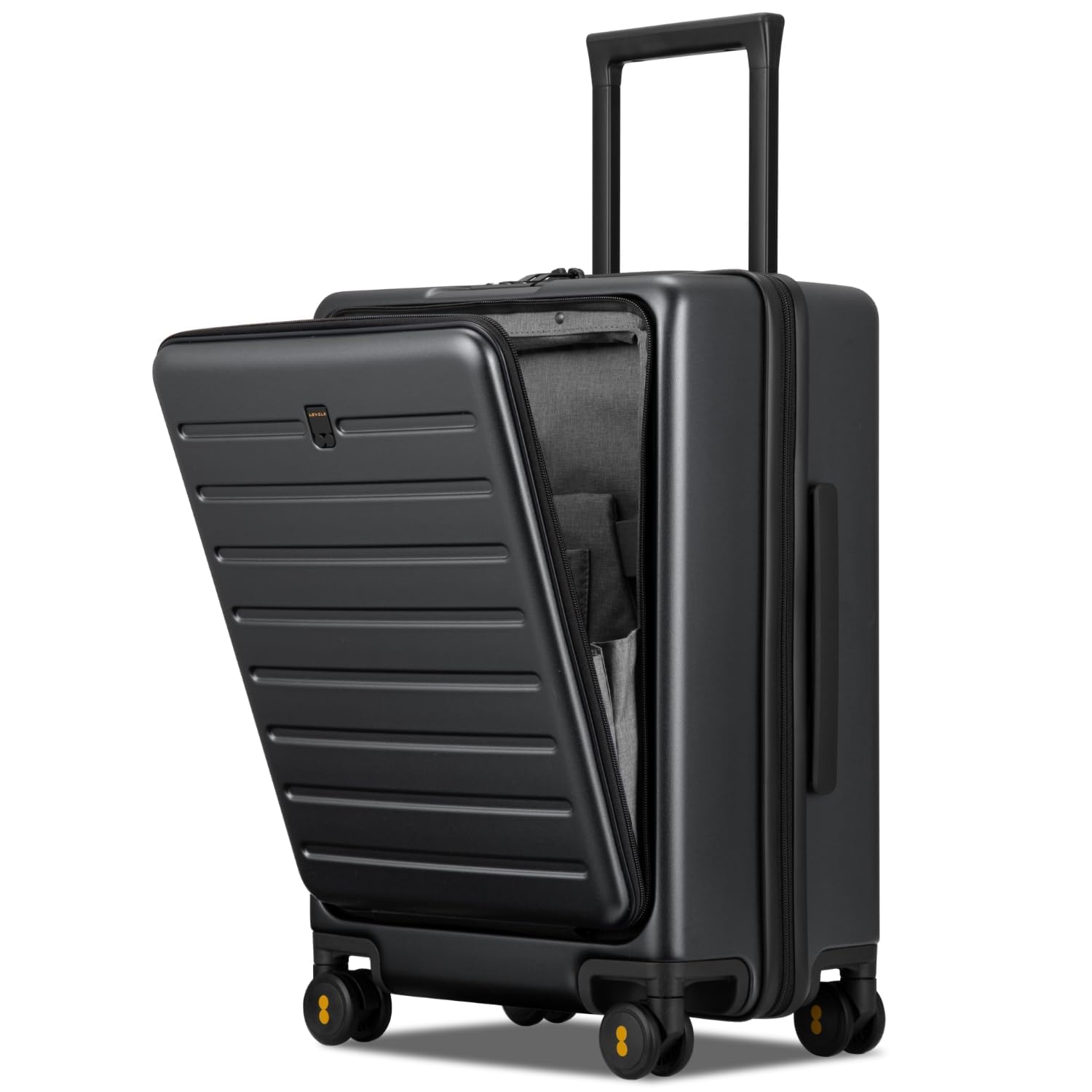 LEVEL8 Carry On Luggage with Compartment, 20 Inch Lightweight Hard ...