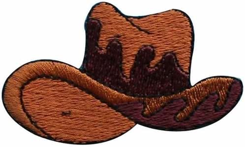 Amazon.com: ID 1345 Cowboy Hat Patch 10 Gallon Ranch Cap Embroidered ...
