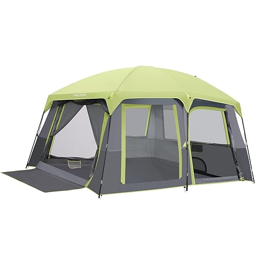 CAMEL CROWN Camping Tents 10 Person Family Cabin Tent with 2 Doors and ...