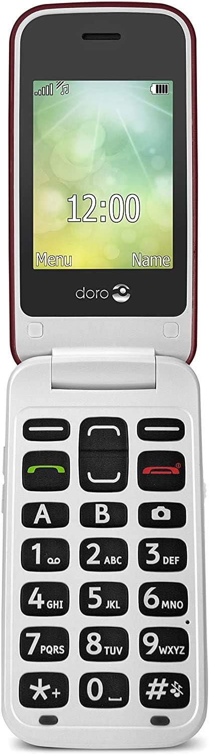 Doro 2424 Unlocked 2G Clamshell Mobile Phone for Seniors with Camera ...