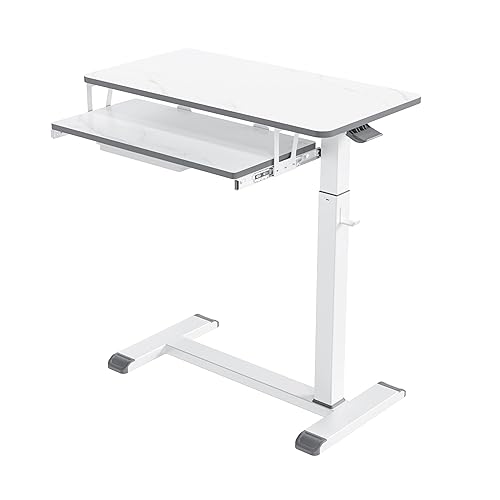 ETHU Overbed Table with Wheels, Medical Table with Drawer, Hospital Bed ...