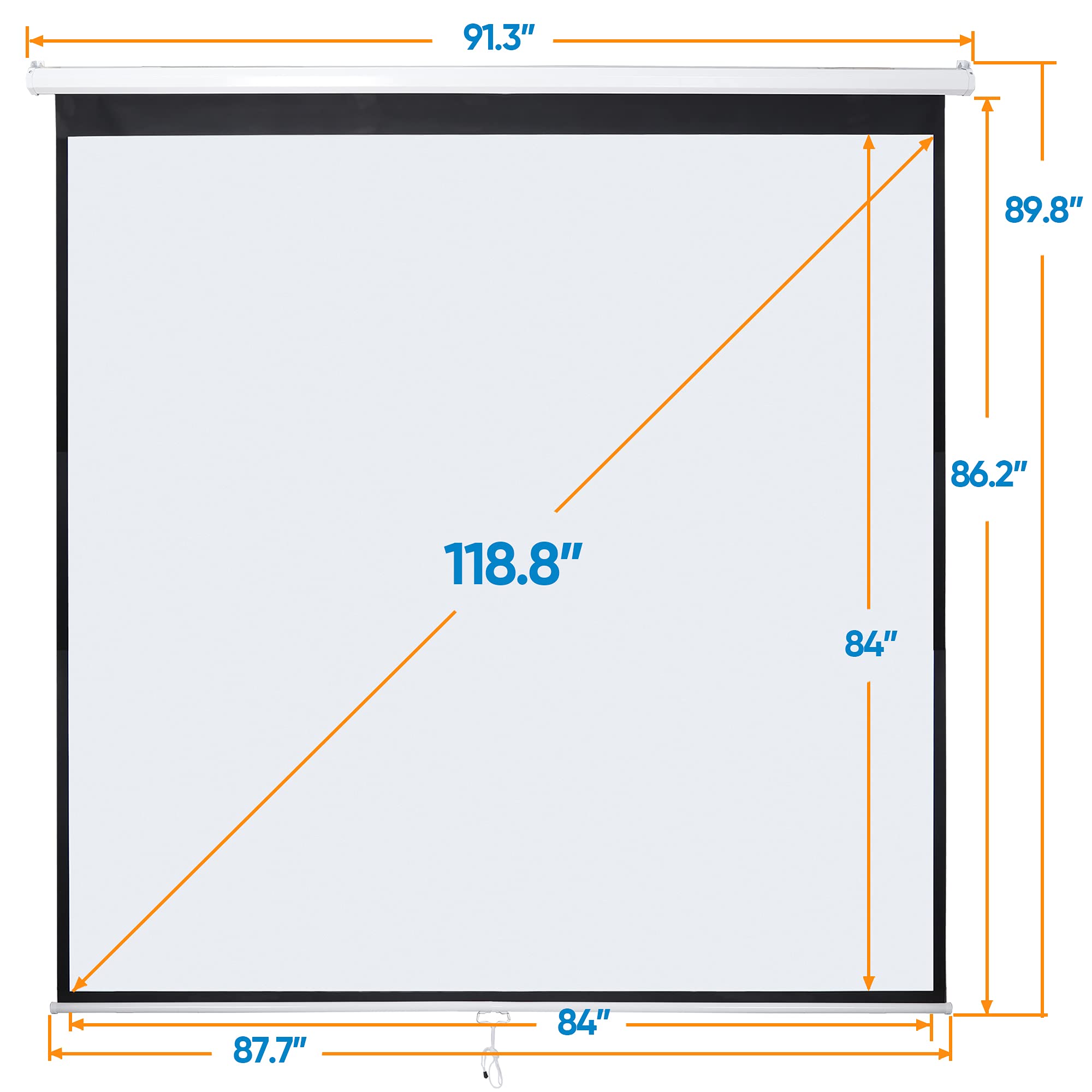 Mua SUPER DEAL 120'' Projector Screen, Retractable Projection Screen ...