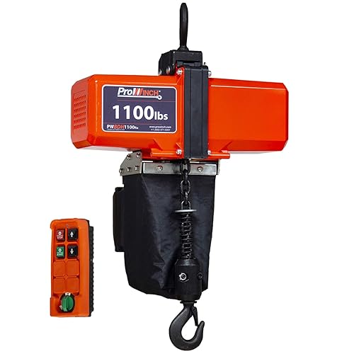 Prowinch 1100 lb Mini Electric Chain Hoist 500 kg G80 Grade Chain 10ft ...