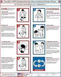 Amazon.com : CPR for Adults Poster - Laminated 24" x 30" : Office Products