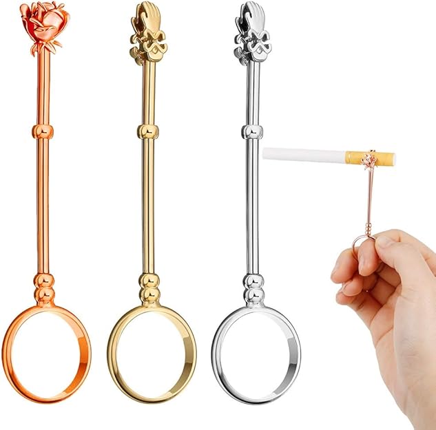 Rubywoo&chili 3er Set Handfinger Zigarettenring, Retro Metall Zigarette ...