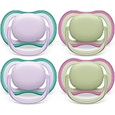 Amazon.com : Philips Avent Soothie Pacifier, 0-3 Months, Green - 6 Pack ...