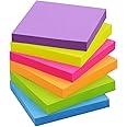Amazon.com : Sticky Notes 3x3 inch Bright Colors Self-Stick Pads 12 ...