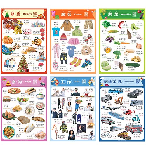 Learn Chinese for Kids Poster Set. Montessori-Inspired. Bilingual with ...