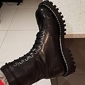 Steel Rangers Boots Combat Toe Black 10 Hole (UK 12 /EU 46): Amazon.co ...