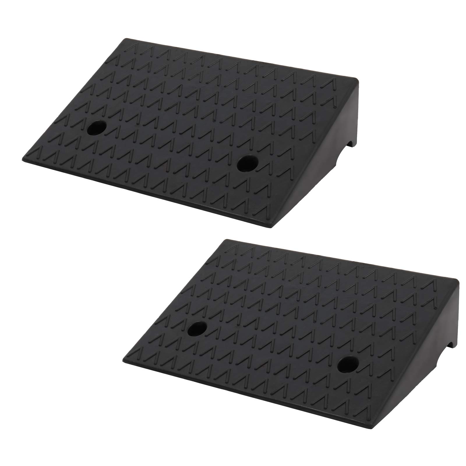 Buy TUFFIOM 2PCS 5" Rubber Car Curb Ramps, Portable Lightweight ...