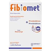Fibiomet Suplemento Probiótico + Prebiótico 270g Naranja : Amazon.com ...