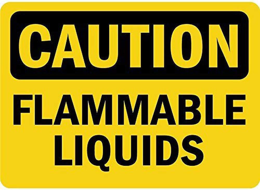 Generies Caution - Letrero de lata para pared con líquido inflamable ...