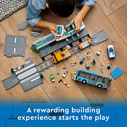 LEGO City Train Station Set 60335 with Bus, Rail Truck, and Tracks ...