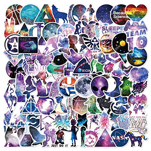 50 PCS Waterproof Vinyl Galaxy Stickers Pack for Water Bottol Laptop ...