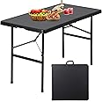 Amazon.com: Saicool Folding Event Table, Heavy Duty Picnic Table Indoor ...