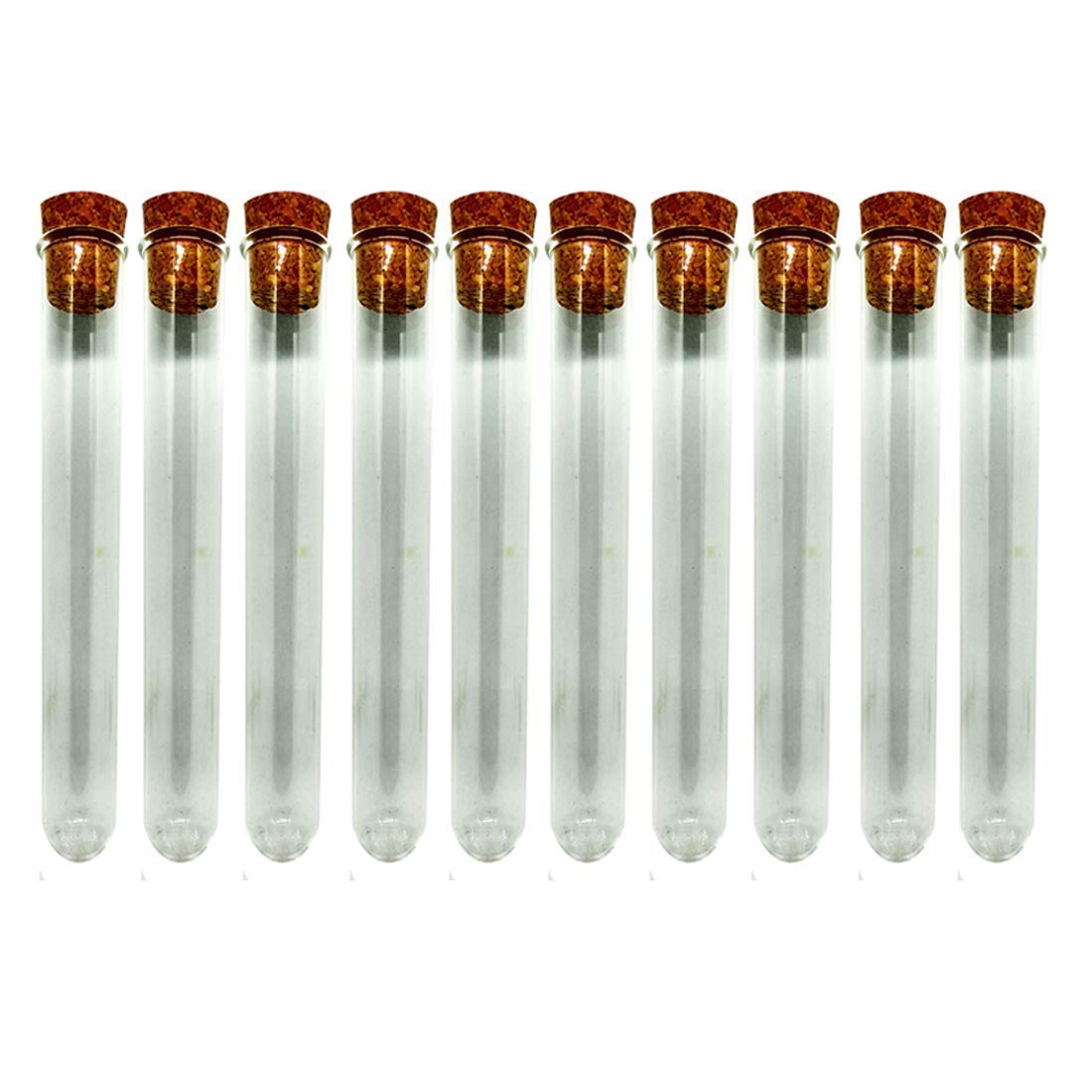 Generic Round Base Test Tubes with Cork Lid, Borosilicate Glass, Rimmed ...