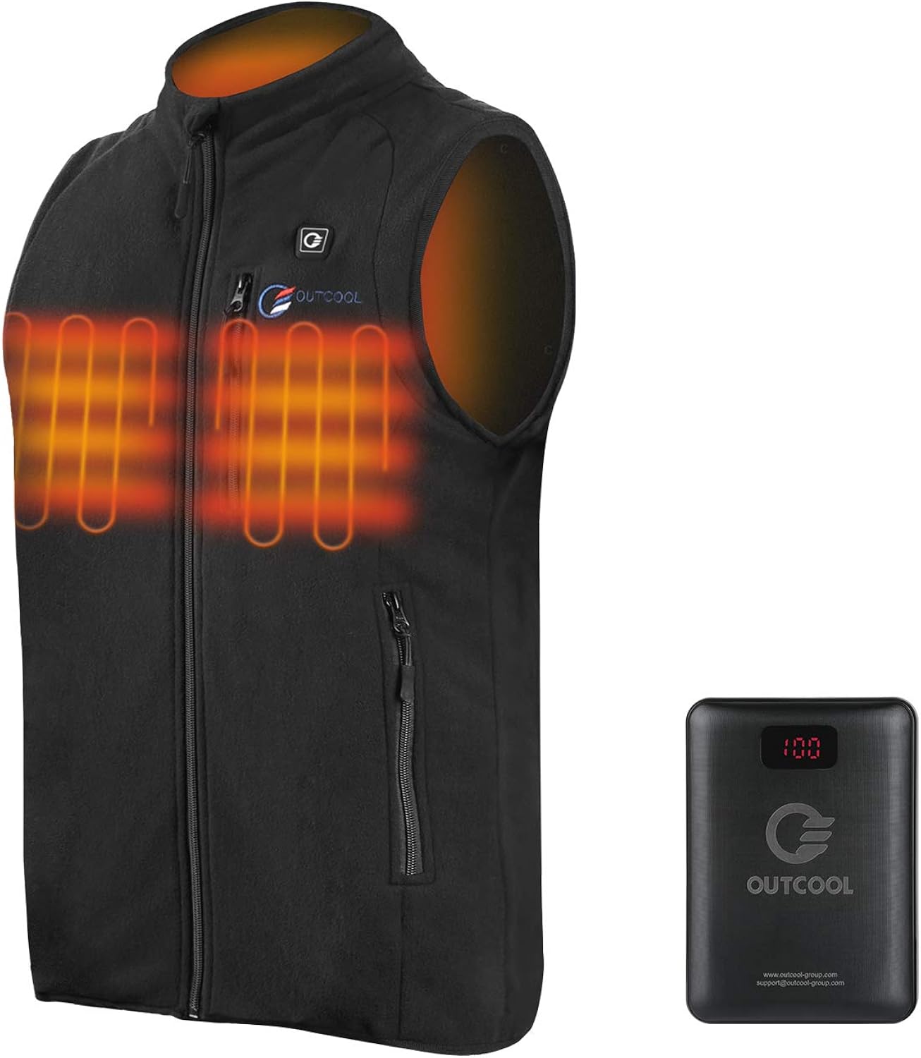 OUTCOOL - Chaleco térmico con 4 zonas de calefacción y 4 niveles con ...