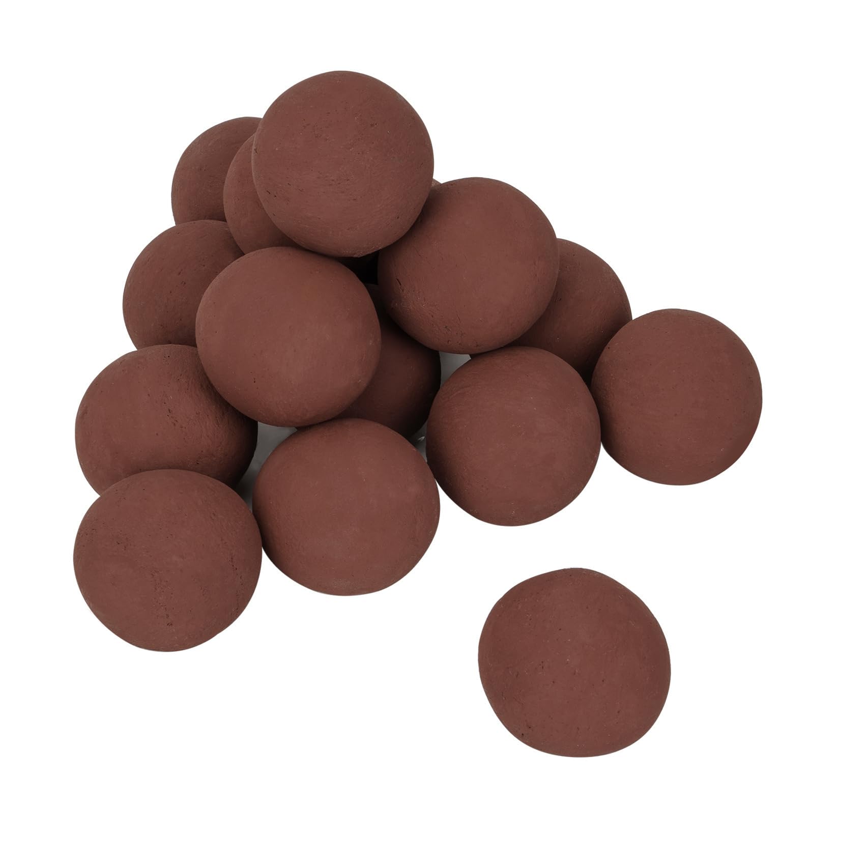 Skyflame Ceramic Fire Balls, Set of 15 Round Fire Stones Set for Indoor ...
