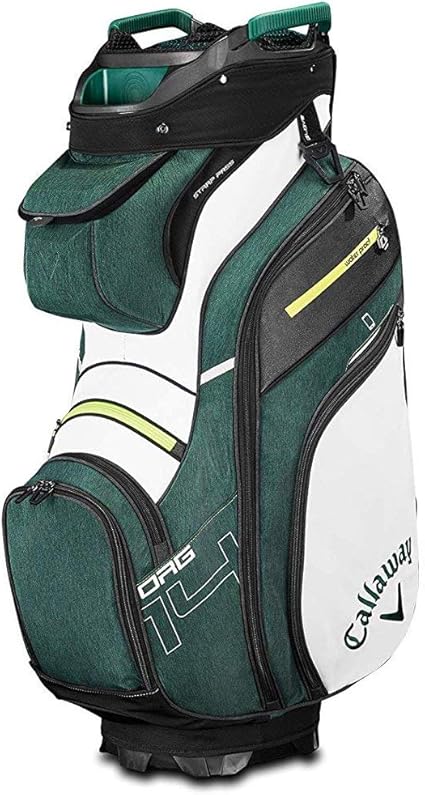 Callaway Golf 2019 Org 14 Cart Bag, White/Hunter Green/Neon Yellow ...