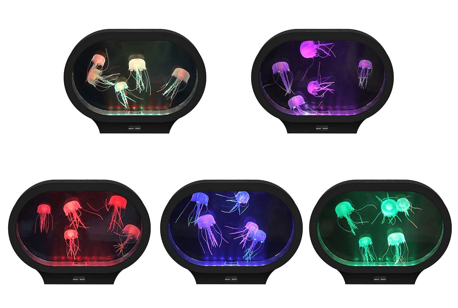 Lightahead Realistic LED Jellyfish Mood Lamp Oval Design with Vibrant ...