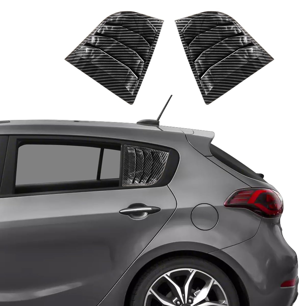 XYHGM for Kia Forte 2014 2015 2016 2017 2018 Window Louvers Rear Side ...