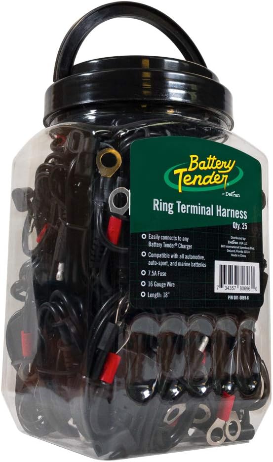 Battery Tender 081-0069-6-J25 Ring Terminal Harness with Fused 2-Pin ...