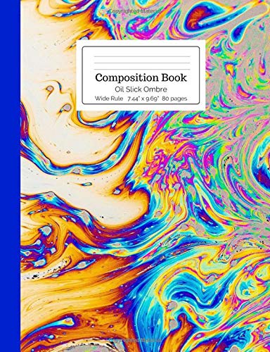 Composition Book Oil Slick Ombre Wide Rule (Rainbow Composition Books ...
