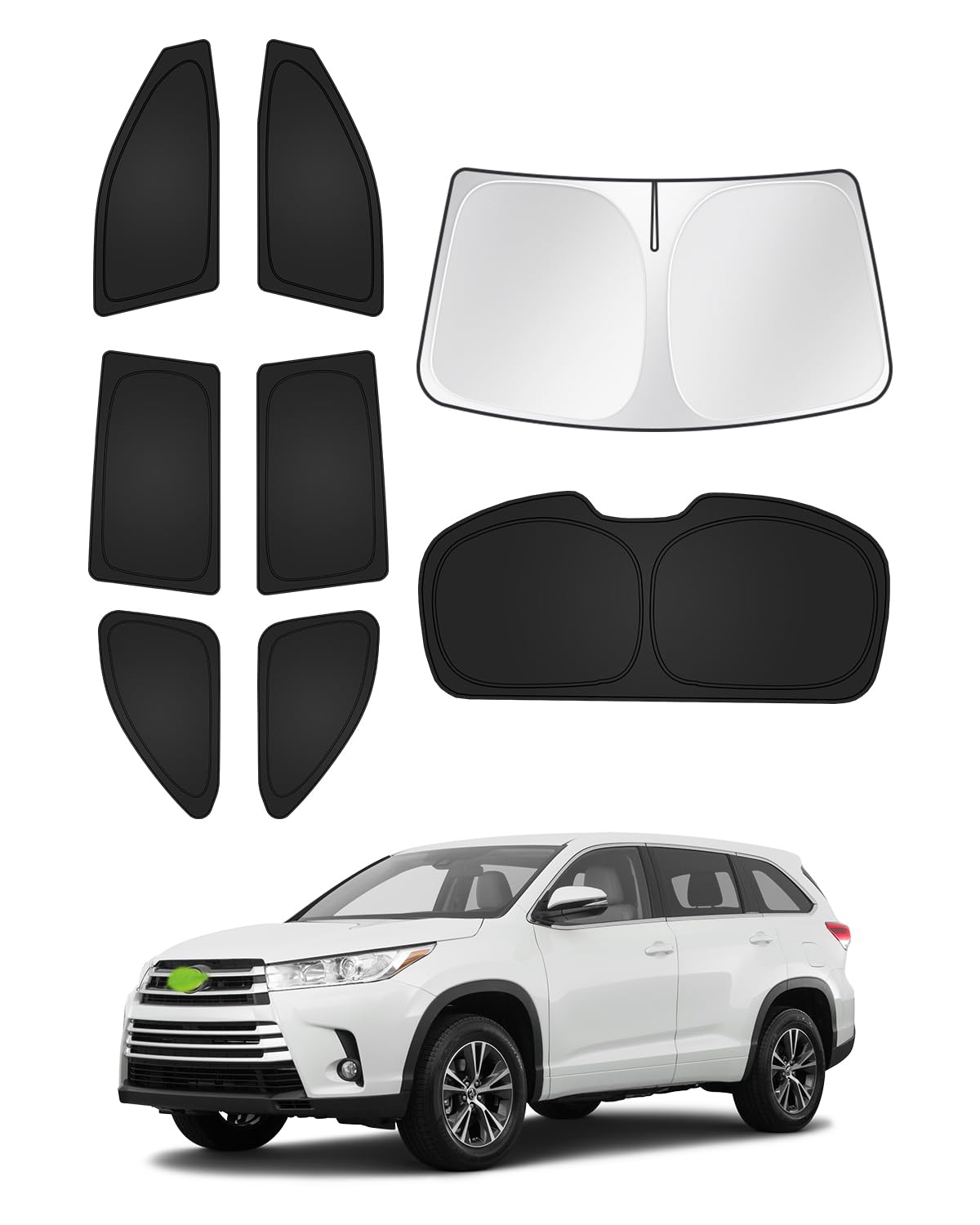 Canvcle Sunshades for Toyota Highlander 2014-2019 Accessories ...