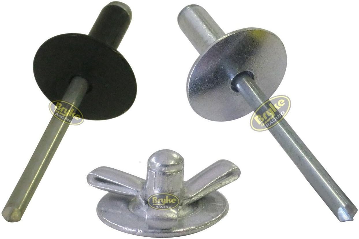 Amazon.com: Large Head Black Exploding Rivets Pop Rivet 250ct Tri-Fold ...