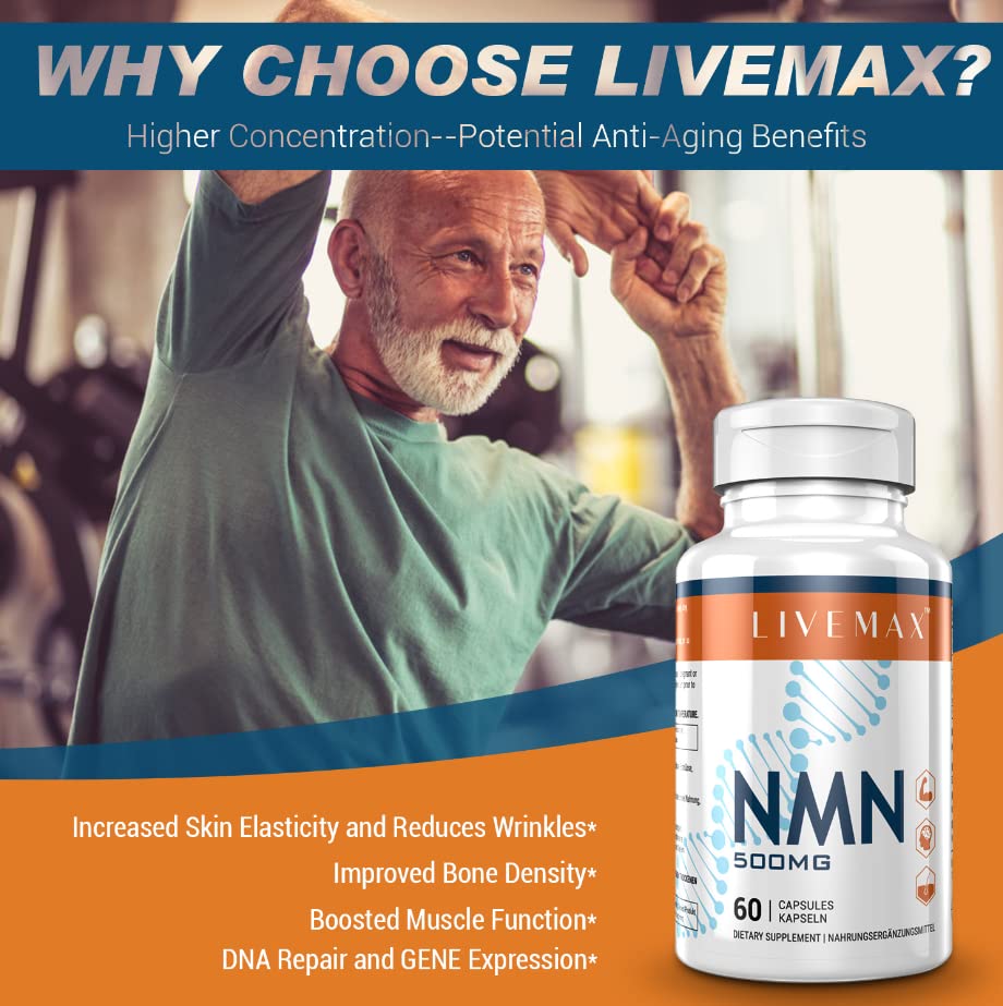 NMN Supplement 500mg- Enhance Concentration, Boost Energy, Improve ...