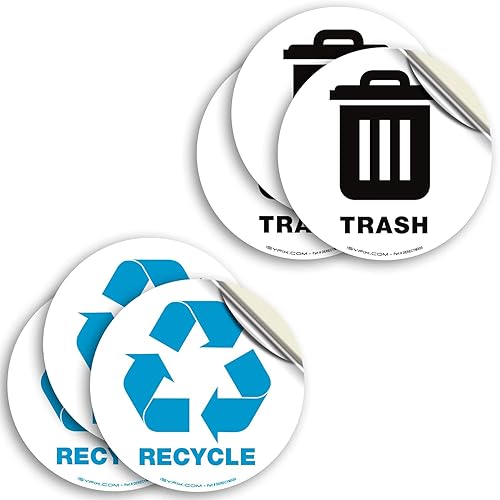 iSYFIX Recycle Sticker for Trash Can –6 Pack 5 inch- Premium Self ...
