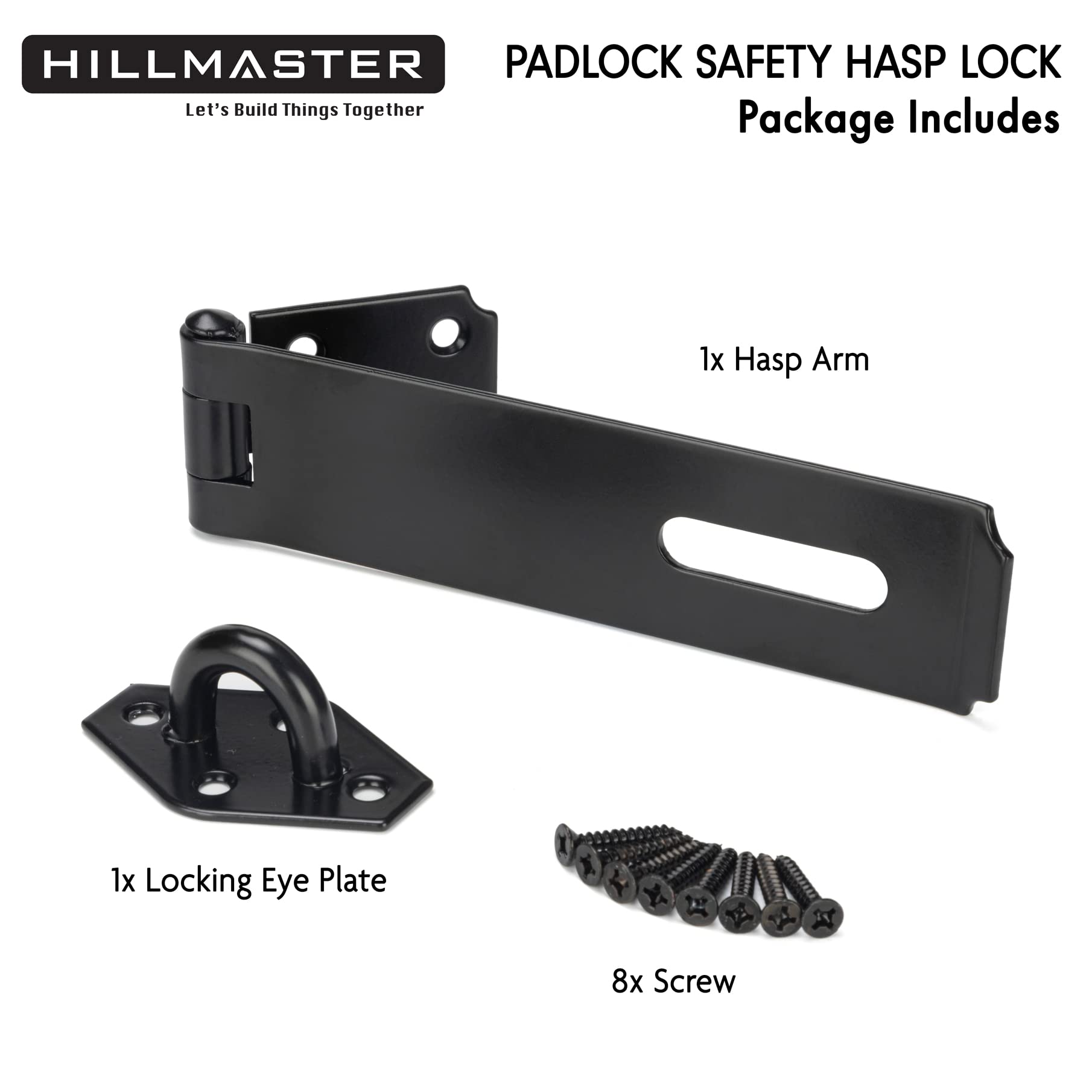 Mua HILLMASTER Heavy Duty Door Hasp Latch 7-3/4" Extra Thick Steel ...