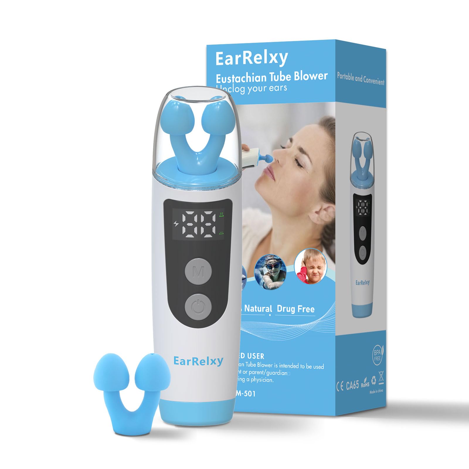 Eustachian Tube Unclogger, Ear Pressure Relief Device Pop Blocked Ears ...