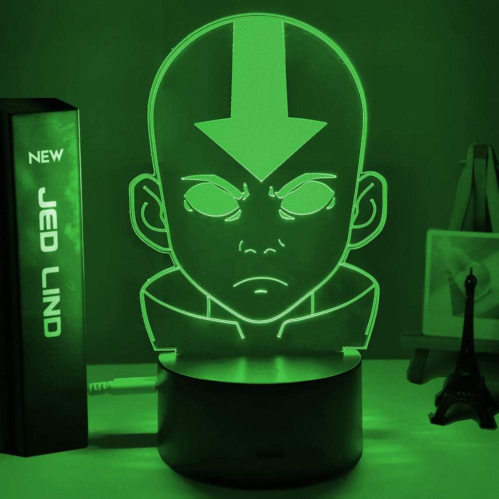 Acrílico Anime 3D Lámpara La Leyenda de Aang Appa Figura Led Luz ...