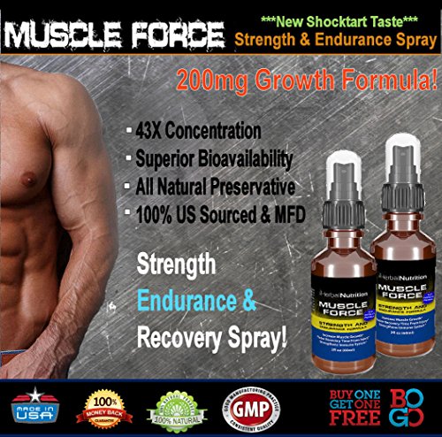 Buy #1 Rated MUSCLE FORCE Strength and Endurance Spray!| Two Bottle ...