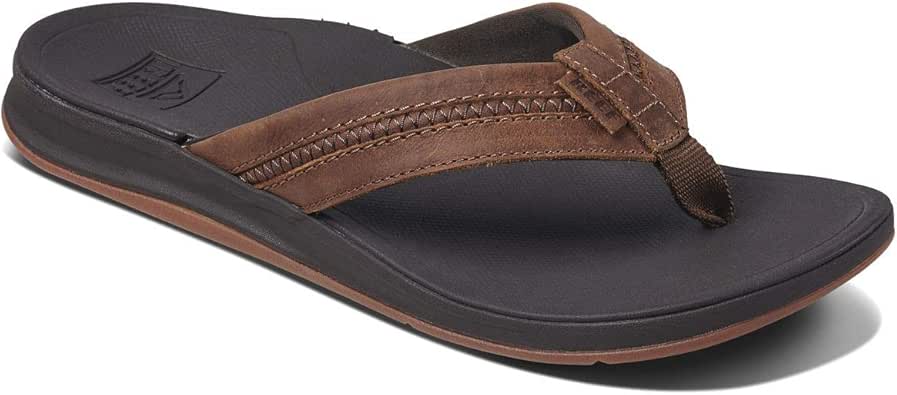 Amazon.com: Reef Men's Sandals Leather Ortho-Bounce Coast, Leather Arch ...