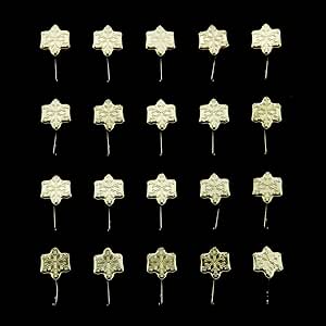 Amazon.com: Christopher Radko Set of 20 Gold Snowflake Christmas ...