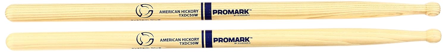 Promark Hickory TXDC50W Wood Tip Marching DrumstickS: Amazon.in ...