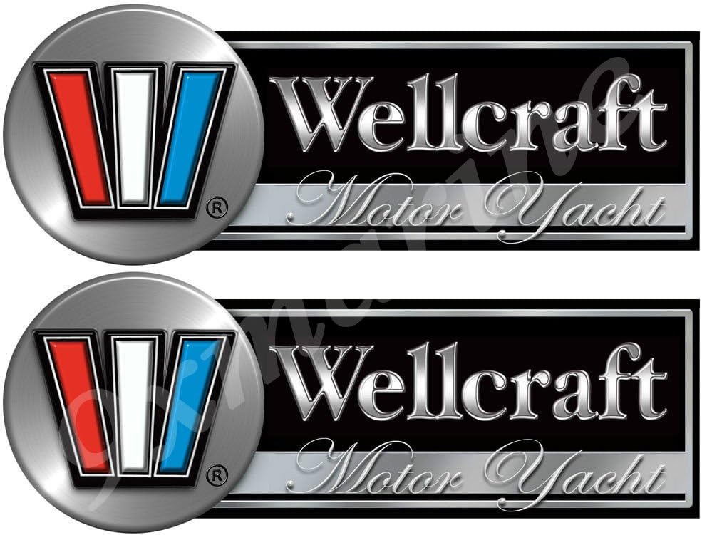 Amazon.com: Two Wellcraft Boat Remastered Decals/Stickers for ...
