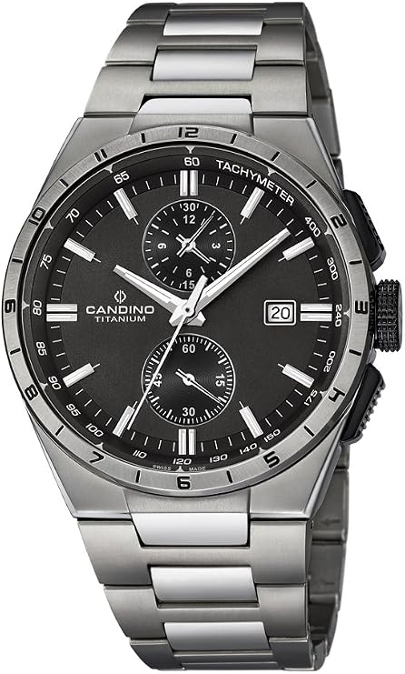 Candino Mens Chronograph Quartz Watch with Titanium Strap C4603/3 ...