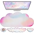 Amazon.com: JIKIOU Large Cloud Mouse Pad Waterproof with Cloud Keyboard ...