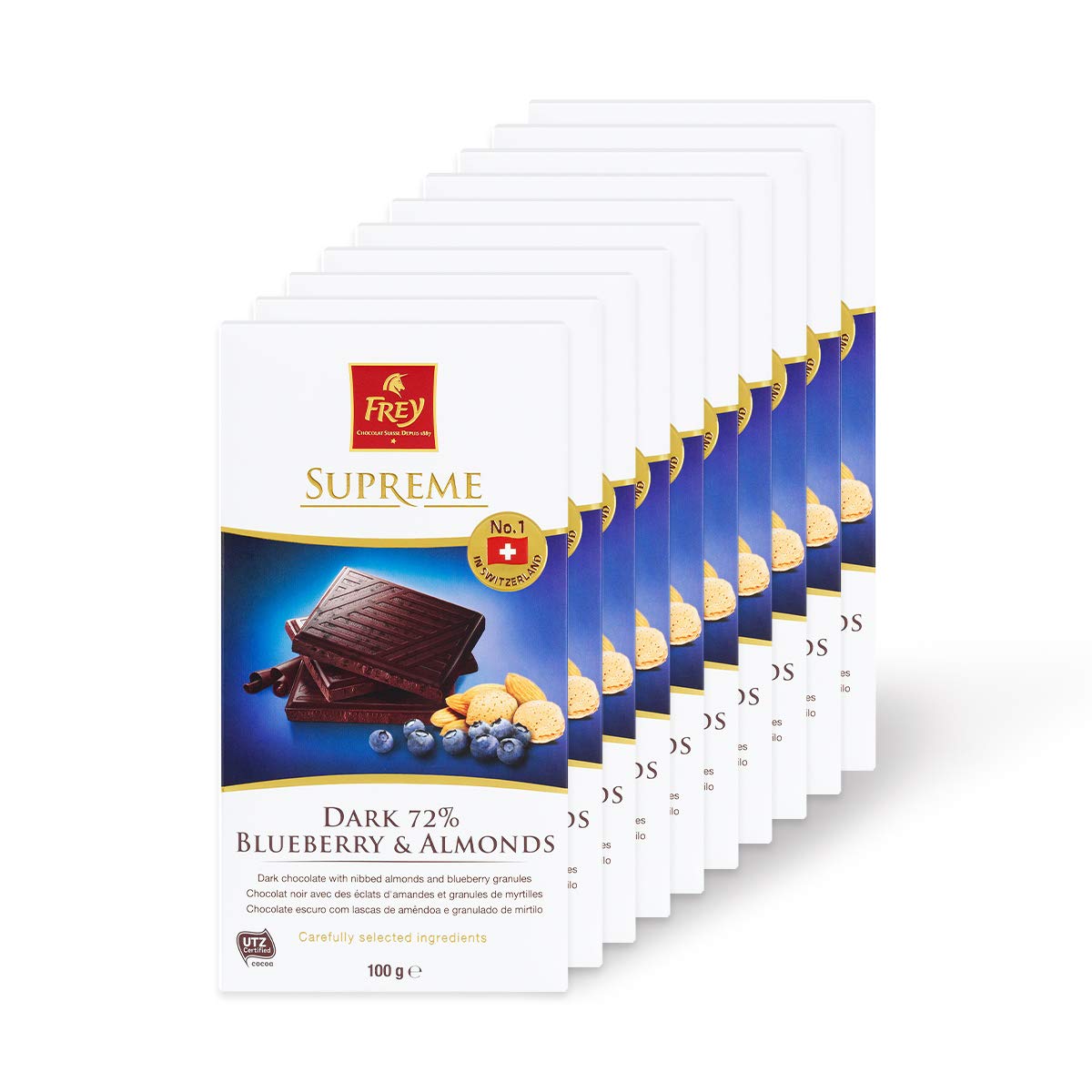 Amazon.com : Frey Supreme Bar – Dark Chocolate with Blueberry & Almonds ...