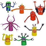 Amazon.com: Set of 8 Glow In The Dark Monster Finger Puppet : Toys & Games
