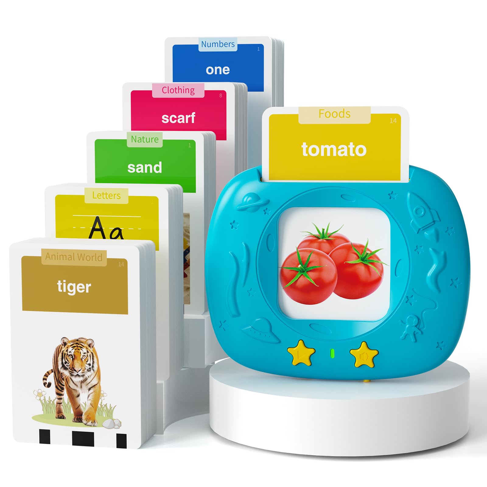 HOMESTEC Toddlers Talking Flash Cards with American accent & 288 Sight ...