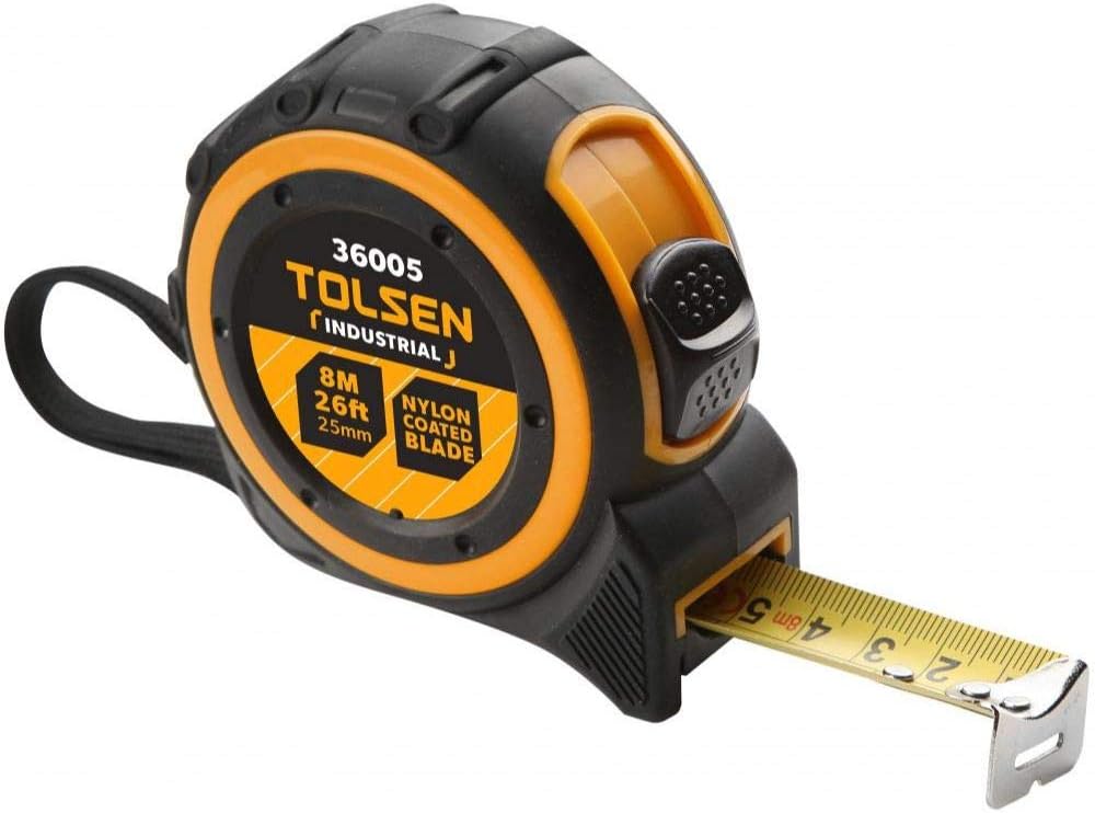 Tolsen 10M 33FT Nylon Coated Heavy Duty Measuring Tape Metric Imperial ...