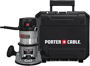 PORTER-CABLE Router, Fixed Base, 1/4-Inch and 1/2-Inch Collets, 11-Amp ...