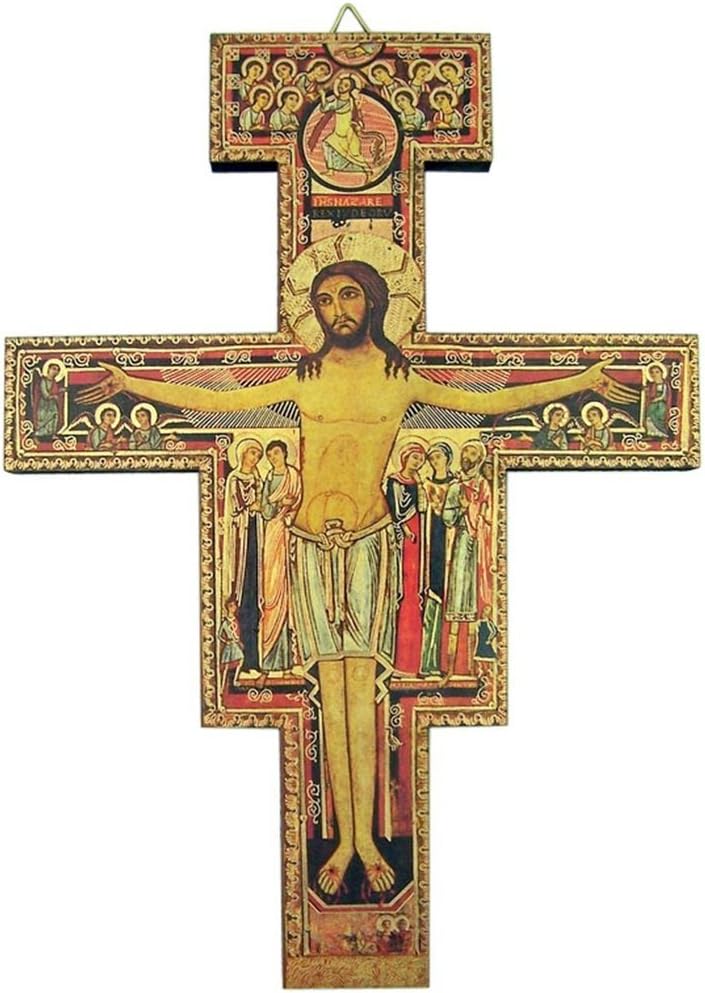 Amazon.com: Religious Art Saint Francis of Assisi San Damiano Wooden Wall Cross, 8 Inch: Home ...